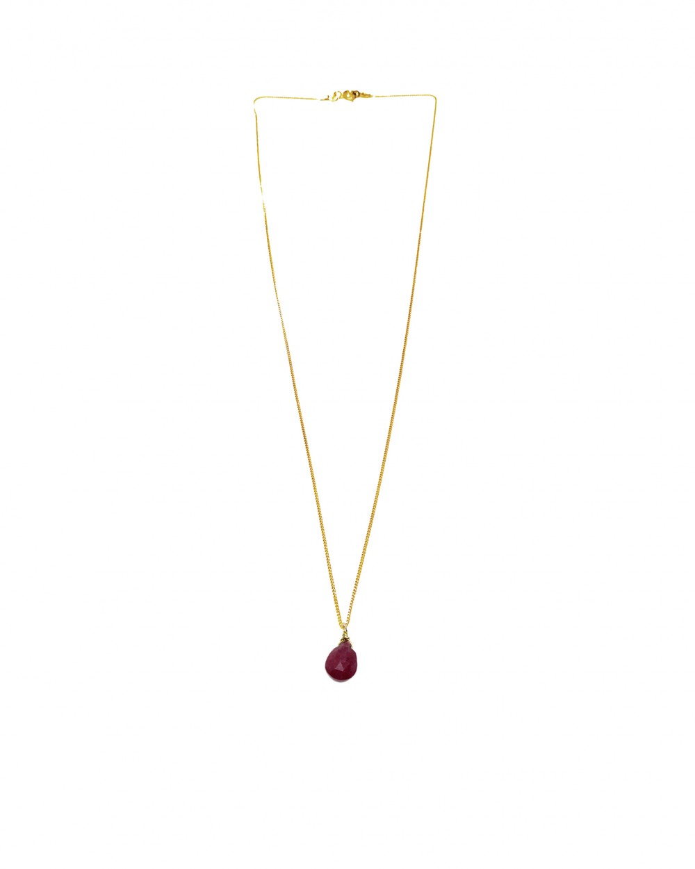 drop 14K gold chain necklace